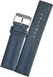 CAINVEL Middle Blue Stitch Square Tip 22 mm Genuine Leather Watch Strap ...