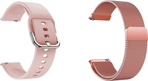 ACM Pack of 2 Watch Strap Silicone & Metal for Fire-Boltt Stardust ...