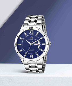 TIMEWEAR 231BDTG Analog Day Date Functioning Blue Dial Stainless Steel ...