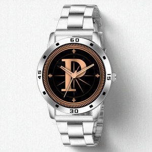 Talgo ALPHA-P-AVO-SIL-CHAIN Fancy Design Stylish ALPHABET P Dial Silver ...