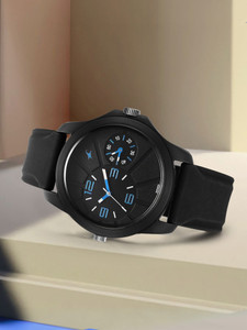 Fastrack Fastrack Dual Time Black Dial Black Silicone Strap Analog ...