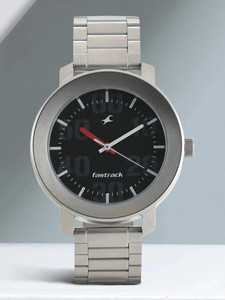 Fastrack Fastrack Bare Basics Black Dial Silver Stainless Steel Strap ...