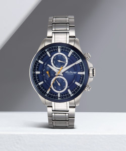 Titan NP90104KM01 Octane Blue Dial Quartz Multifunction Stainless Steel ...