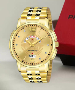 PROVOGUE Gold Chain Watch for Boys and Moen All Golden Functioning Long ...