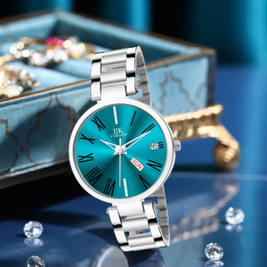 IIK Collection IIK-2077W-DND Watch for Women Round Sky Blue Dial and ...