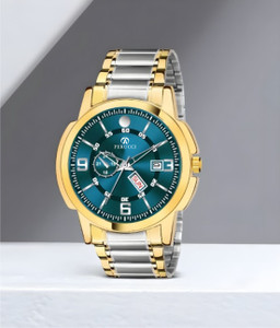 Perucci P-440 Daul Tone Movado Green Trendy Party Wedding watch ...