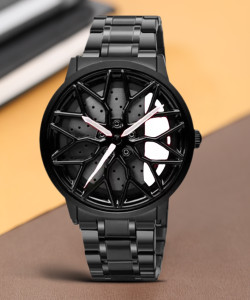 KHXR Spinning car wheel rotating gyro red watch Car wheel watch ...