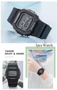 SHIVTRADRE New Latest Square Digital Dial & Silicone Strap Digital ...