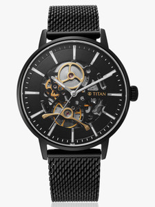 Titan Mechanical Slimline Titan Slimline Mechanical Black Dial Black ...
