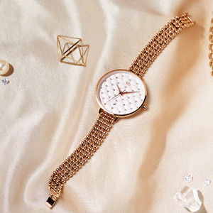 Fastrack Vyb Iconique Light Pink Dial Rose Gold Strap Analog Watch ...