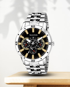 WANTON Black and gold color new design dial for men professional office ...