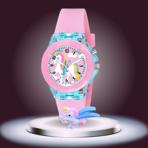 On Time Octus 3D Unicorn Character Pink Color Watch With 7 Different ...