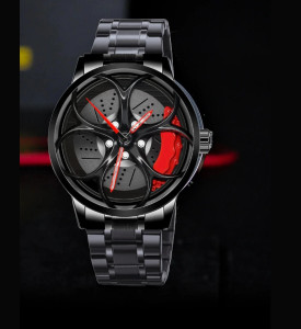 SHEEEN Spinning car wheel rotating gyro red watch Car wheel watch ...