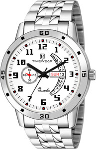 TIMEWEAR 318SDTG TIMEWEAR White Number Dial Day Date Functioning ...