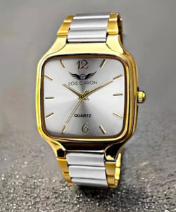 LOIS CARON LCS-8568 Gold and Silver two tone Square Analog Quartz For ...