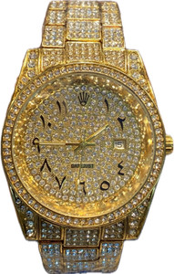 SAFISHA Luxury Unisex Crystal Watch Fashion Bling Iced Out Diamond ...