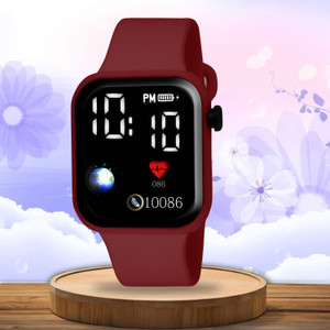 FOGG 8003-Maroon-White Digital Watch - For Men & Women - Buy FOGG 8003 ...