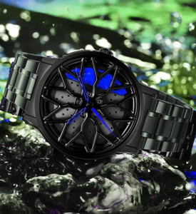 KHXR Spinning car wheel rotating gyro red watch Car wheel watch ...