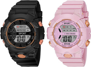 VARNI ENT Digital Day Date Time Week Month Dial Premium Plastic Strap ...