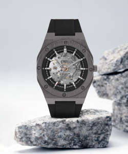 French Connection FCA02-6 Skeleton Automatic Gun Dial Watch Analog ...