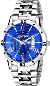 specter 267 Blue Dial Day And Date With Stainless Steel Analog Watch ...