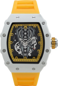 HAVOC CRAFT Men's Tonneau Watch, Luminous Calendar Chronograph ...