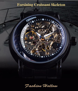 Forsining See Through Back Self Winding Automatic Mechanical Business ...