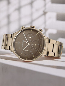 Titan 90102QM02 Titan Urban Magic Multifunction Brown Dial Brown SS ...