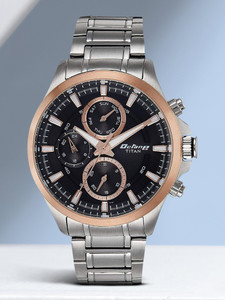 Titan NP90104KM02 Octane Black Dial Quartz Multifunction Stainless ...