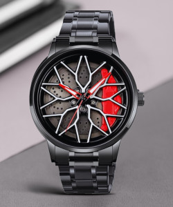 SHEEEN Spinning car wheel rotating gyro wrist watch Car wheel watch ...