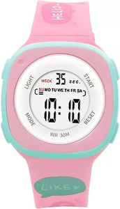 Swankiz Sports Watch for Kids | Waterproof Square Dial LED Light Watch ...