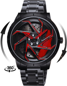 KHXR Spinning car wheel rotating gyro red watch Car wheel watch ...