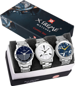 Xtreme Awesome Stylish Multi Color Dial With Silver Chain Metal Strap ...
