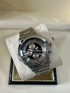 FENTON WATCHES Stainless Steel Men's Watch With Green Dial Analog Watch ...