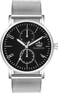 LIMESTONE Mesh Metal Strap Minimalist Stainless Steel Slim Quartz ...