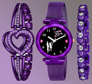 NESTER Magnetic Chain magnet strap with bracelet hand watch girls watch ...