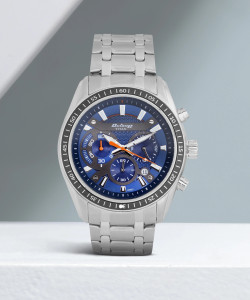 Titan NP90077KM02 Titan Octane Chronograph With Date Blue Dial Silver ...