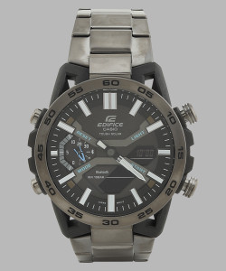 CASIO ECB-2000DC-1ADF Edifice Black Dial Gray Ip Stainless Steel Band ...