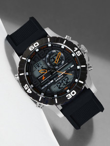 Fastrack NP38035SP03 Fastrack Digital Black Dial Black Silicone Strap ...