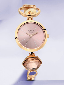 Titan NQ2606WM09 Titan Raga Moments of Joy Pink Dial Rose Gold ...