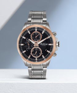 Titan NP90104KM02 Octane Black Dial Quartz Multifunction Stainless ...