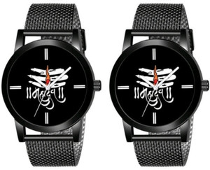 Vtrack Vtrack Mahadev Watch Combo For Men New All Black PU Belt Mahadev ...