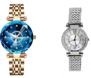 ULTRON New Series-2024 of Women Watch Collection (Pair of Blue & Silver ...