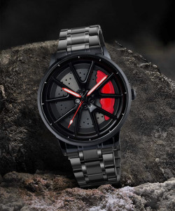 SHEEEN Spinning car wheel rotating gyro red watch Car wheel watch ...