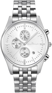 Keep n Touch Silver & White Premium Looks Date Display Stainless Steel ...