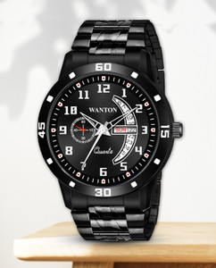 ROZHOK Black Color Stylish Working day and date attractive dial design ...