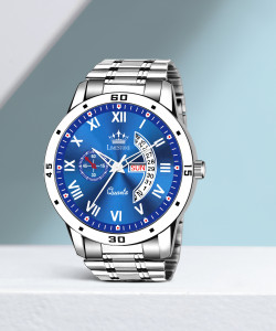 LIMESTONE Day and Date Functioning Steel Strap New Quartz Analog Watch ...