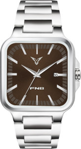 FNB FN-2024-Brown-Dial Elegant Series Square Analog Quartz For Men/Boys ...