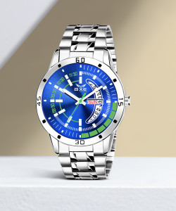 AXE Style XDD-7034 Blue Day & Date Steel Chain Watch & Branded/Brand ...