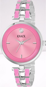 SPINOZA Stunning Silver Watch with Pink mina on strap Analog Watch gor ...